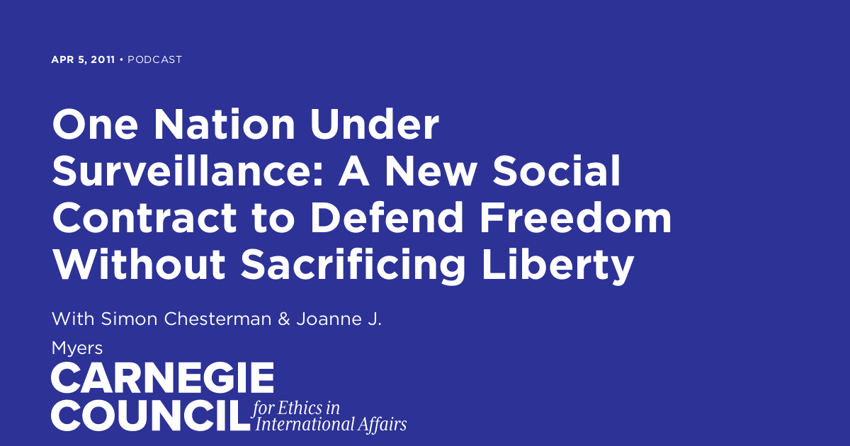 One Nation Under Surveillance: A New Social Contract to Defend Freedom ...