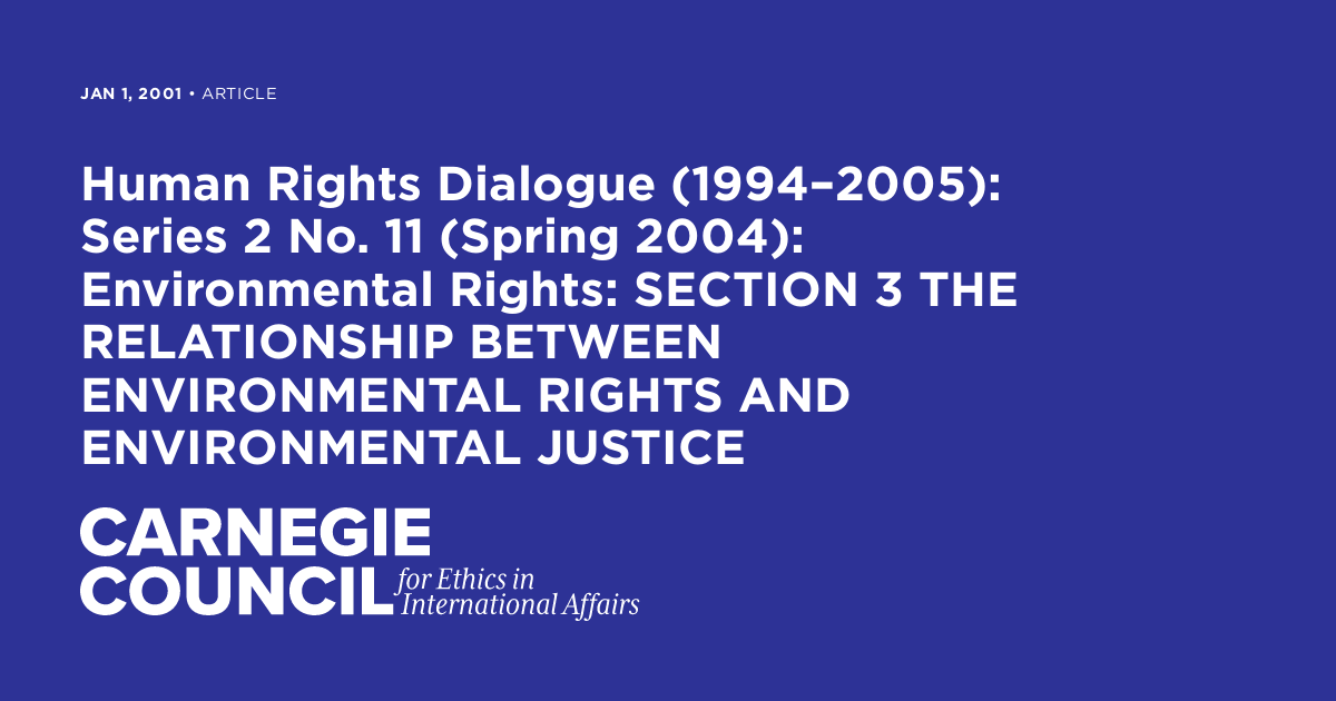 Human Rights Dialogue (1994–2005): Series 2 No. 11 (Spring 2004 ...