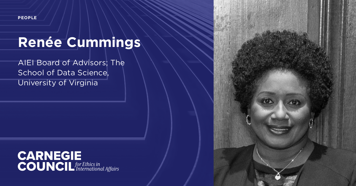 Renée Cummings | Carnegie Council for Ethics in International Affairs