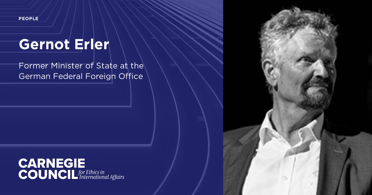 Gernot Erler | Carnegie Council for Ethics in International Affairs
