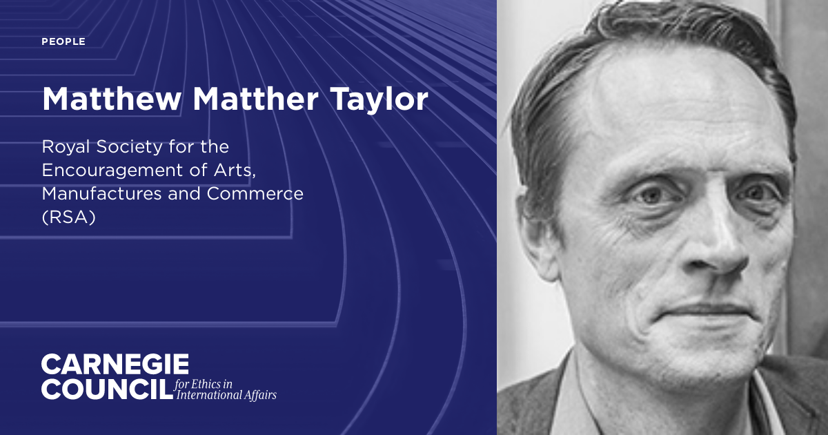 Matthew Matther Taylor | Carnegie Council for Ethics in International ...