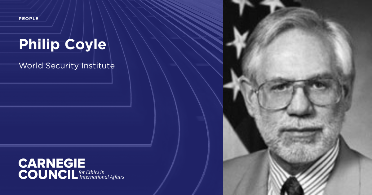 Philip Coyle | Carnegie Council for Ethics in International Affairs
