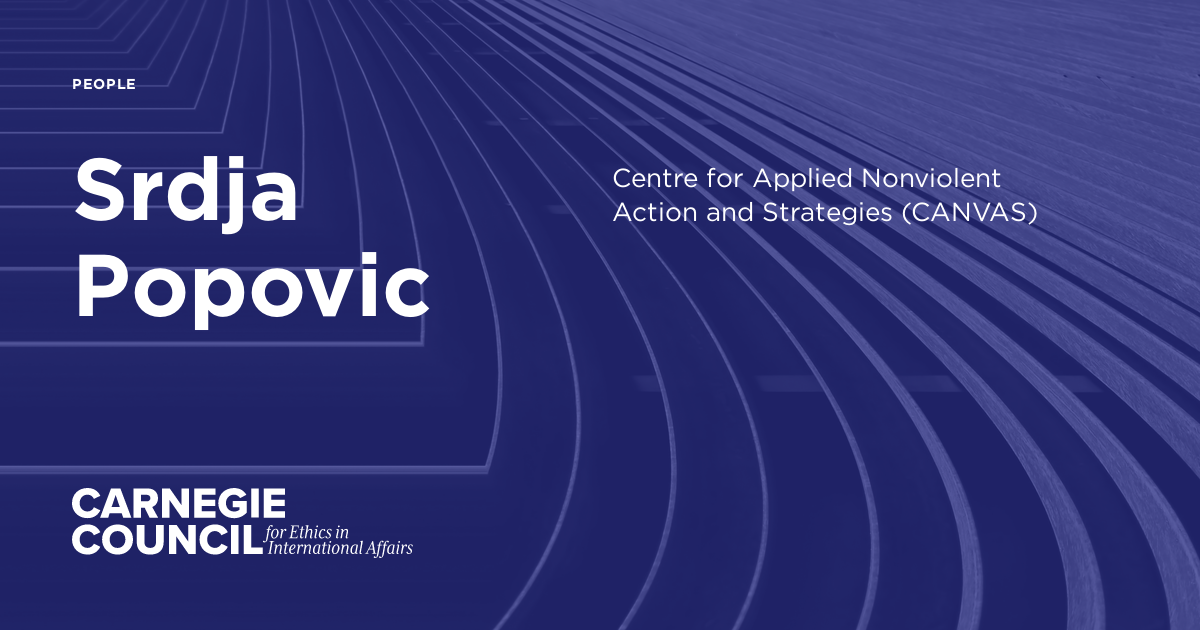 Srdja Popovic | Carnegie Council for Ethics in International Affairs