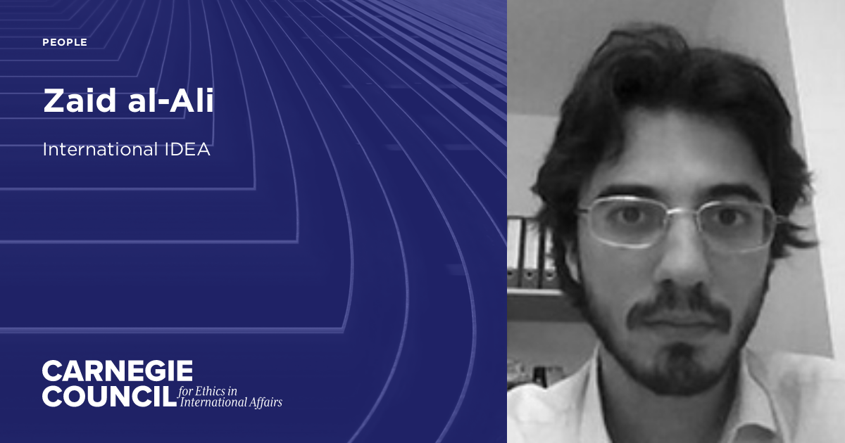 Zaid al-Ali | Carnegie Council for Ethics in International Affairs