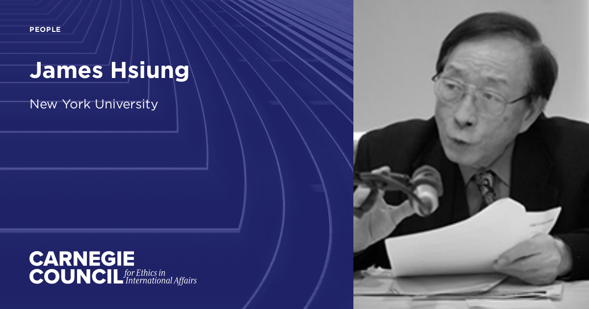 James Hsiung | Carnegie Council for Ethics in International Affairs