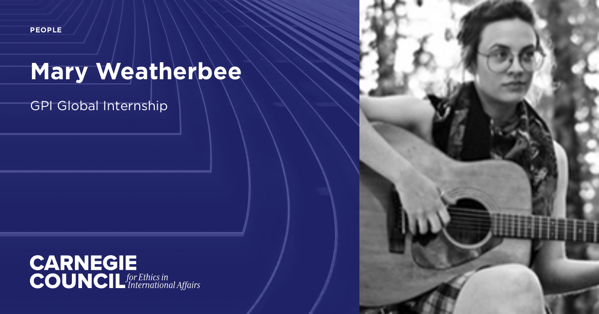 Mary Weatherbee | Carnegie Council for Ethics in International Affairs