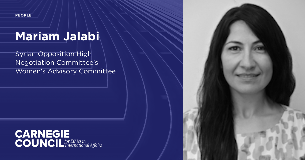 Mariam Jalabi | Carnegie Council for Ethics in International Affairs