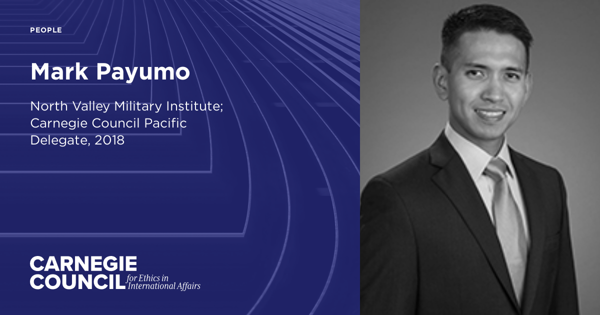 Mark Payumo | Carnegie Council for Ethics in International Affairs