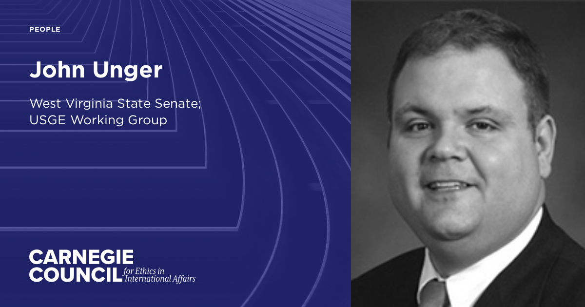 John Unger | Carnegie Council for Ethics in International Affairs